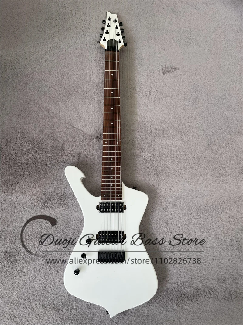 8-Strings-Left-Hand-Electric-Guitar-Iceman-White-Body-Rose-wood ...