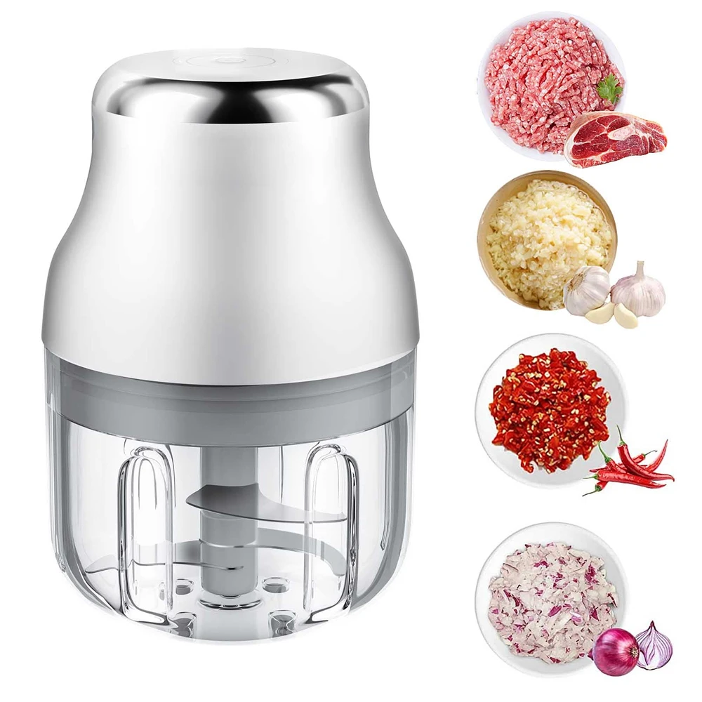 Electric Garlic Chopper Meat Grinder Mini Vegetable Chopper Garlic ...