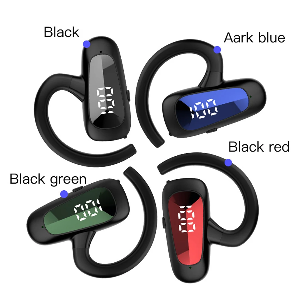 Wireless-Bluetooth-Headphones-Digital-Display-Single-Earbuds-Ultra-Long ...
