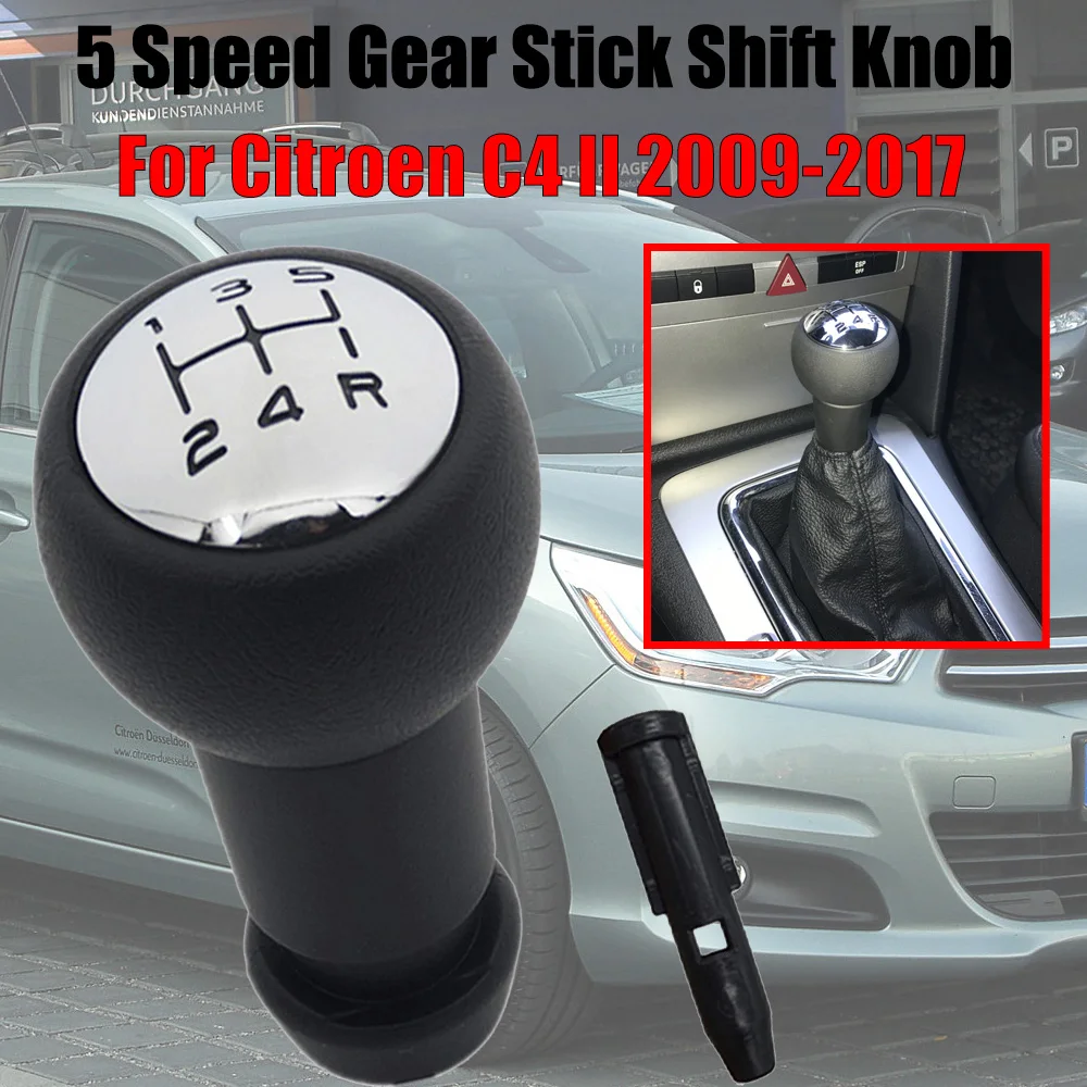 5-Speed-Gear-Stick-Shift-Knob-Lever-Pen-Adapter-Replacement-For-Citroen ...