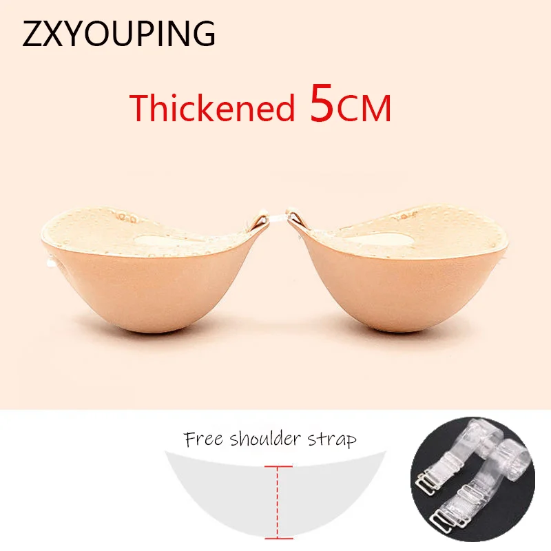 Breast-Augmentation-Bra-5cm-Thick-Adhesive-Padded-Bra-Reusable ...