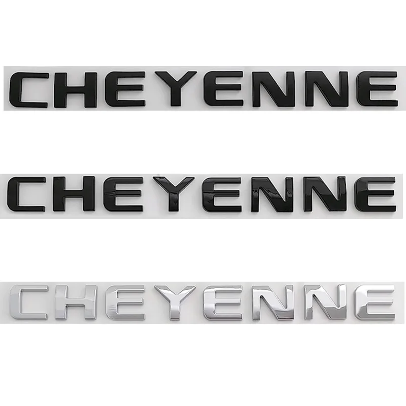 1pcs-ABS-3D-CHEYENNE-Car-logo-letter-sticker-Rear-Bumper-tail-door ...