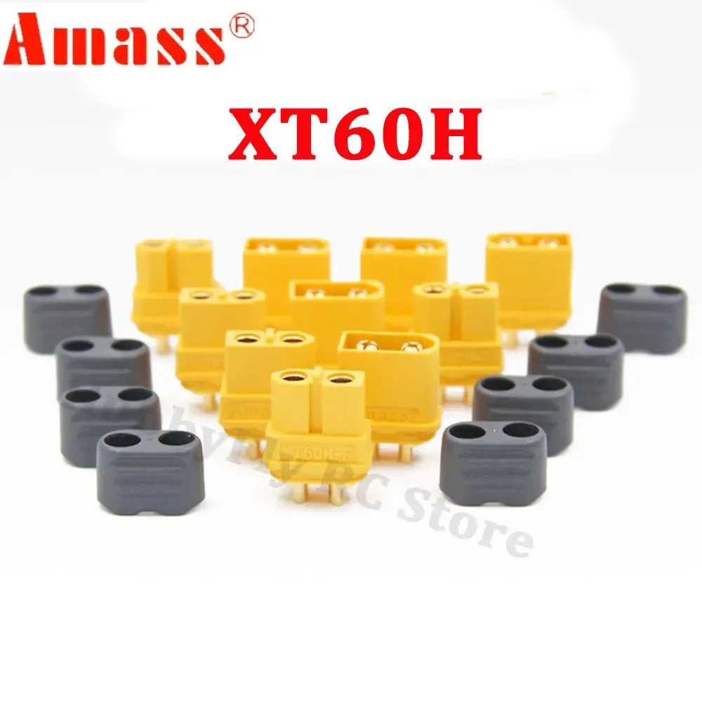 10PCS-AMASS-XT60H-XT60-Connector-with-Cover-Protection-Male-Female ...