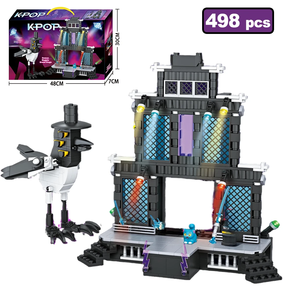 498PCS City Street Scene Series Model Building Blocks MOC Korean Pop ...