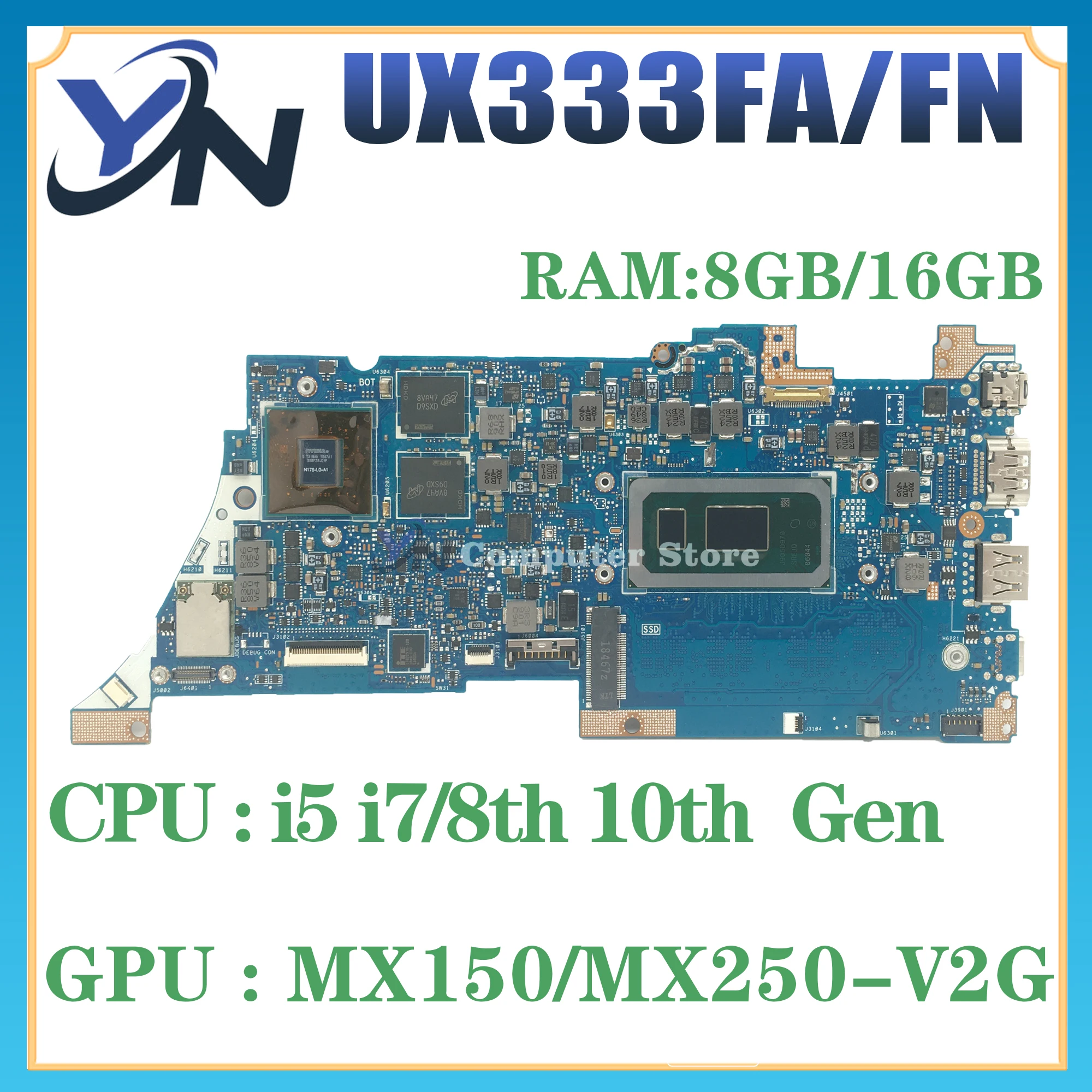 UX333FN-Mainboard-For-ASUS-UX333FA-BX333FA-BX333FN-RX333FA-RX333FN ...