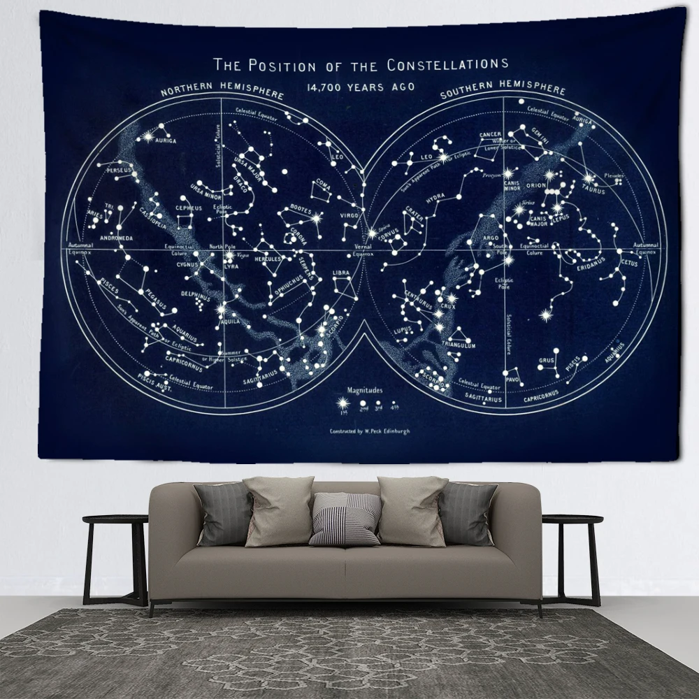 Cosmic-Constellation-Compass-Tapestry-Wall-Hanging-Abstract-Art ...