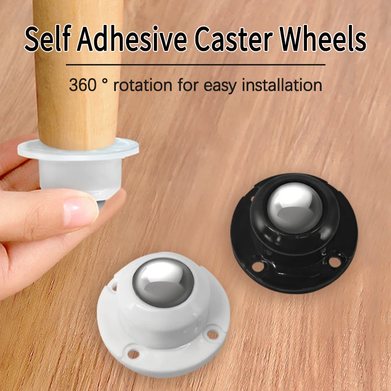 4pcs-Self-adhesive-Casters-Super-Load-bearing-Ball-Stainless-Steel ...