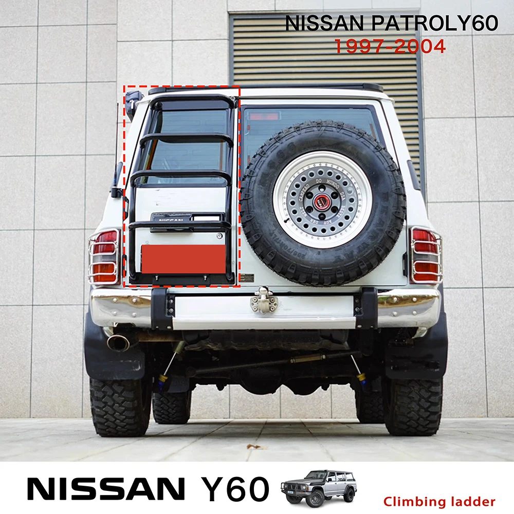 JAOS-Style-Climbing-Ladder-For-Nissan-Patrol-Y60-Car-Roof-Climbing ...