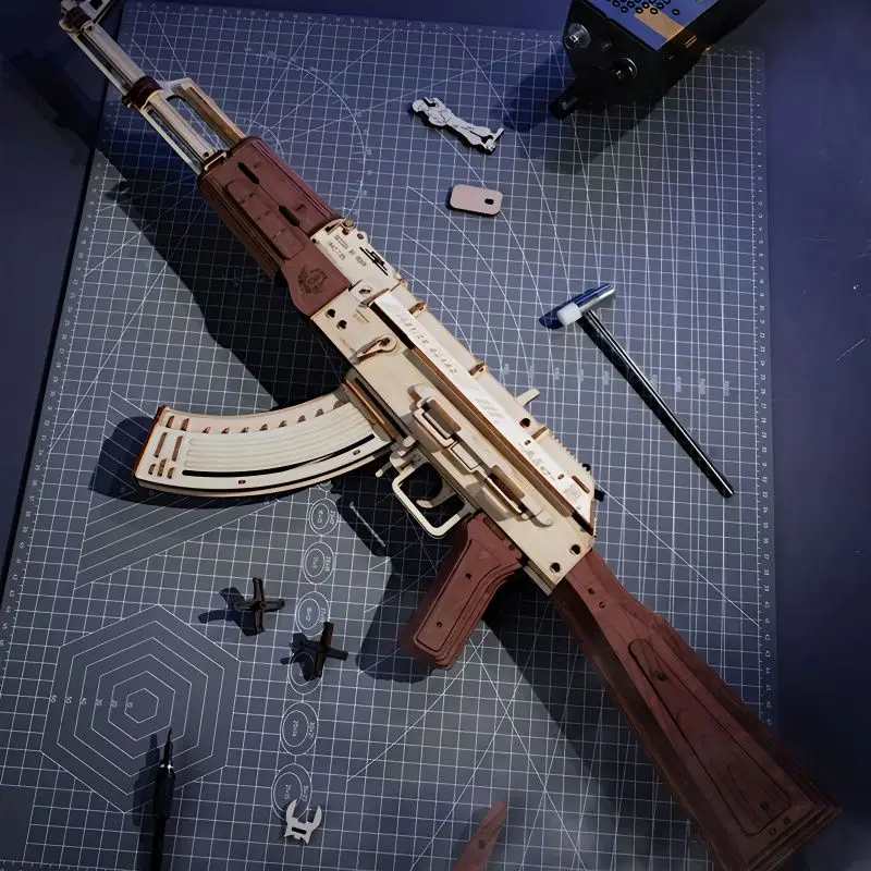 AK47 One to One Handmade DIY Assembly High Difficulty 3D Stereo Jigsaw ...