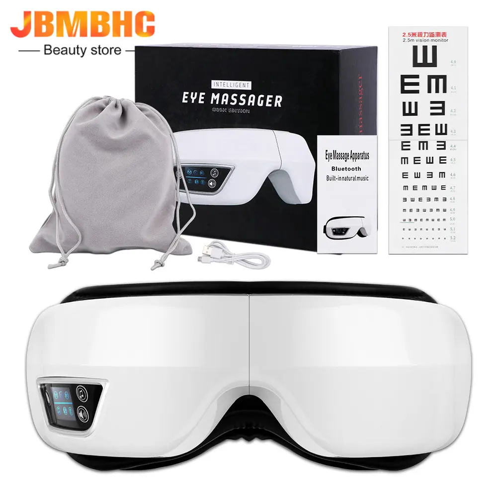 6d Airbag Pressotherapy Eyes Massager Vibrator Heating Bluetooth Music ...