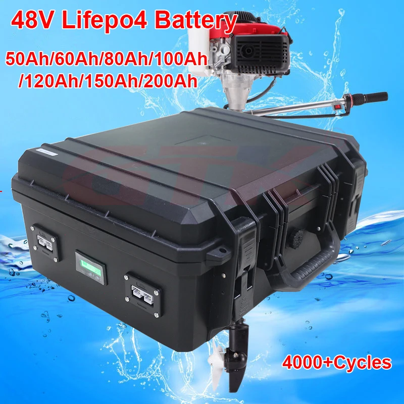 Waterproof-48V-50Ah-60Ah-80Ah-100Ah-120Ah-150Ah-200Ah-Lifepo4-battery ...