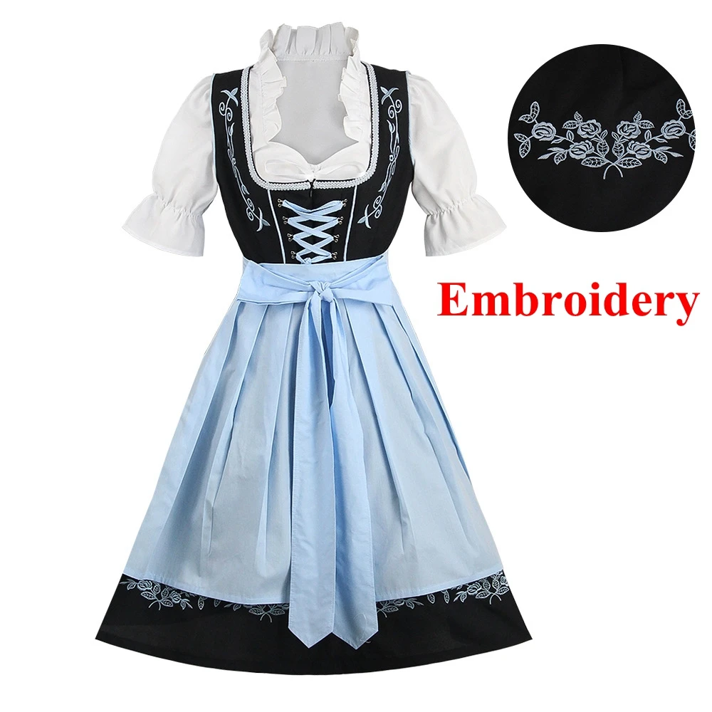 Traditional Bavarian Octoberfest German Beer Wench Heidi Costume Adult ...