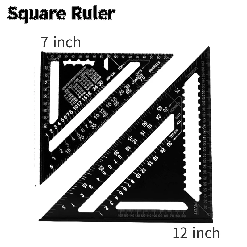 12-7-inch-Rafter-Square-Carpenter-Measuring-Layout-Tool-Alloy-Metal ...