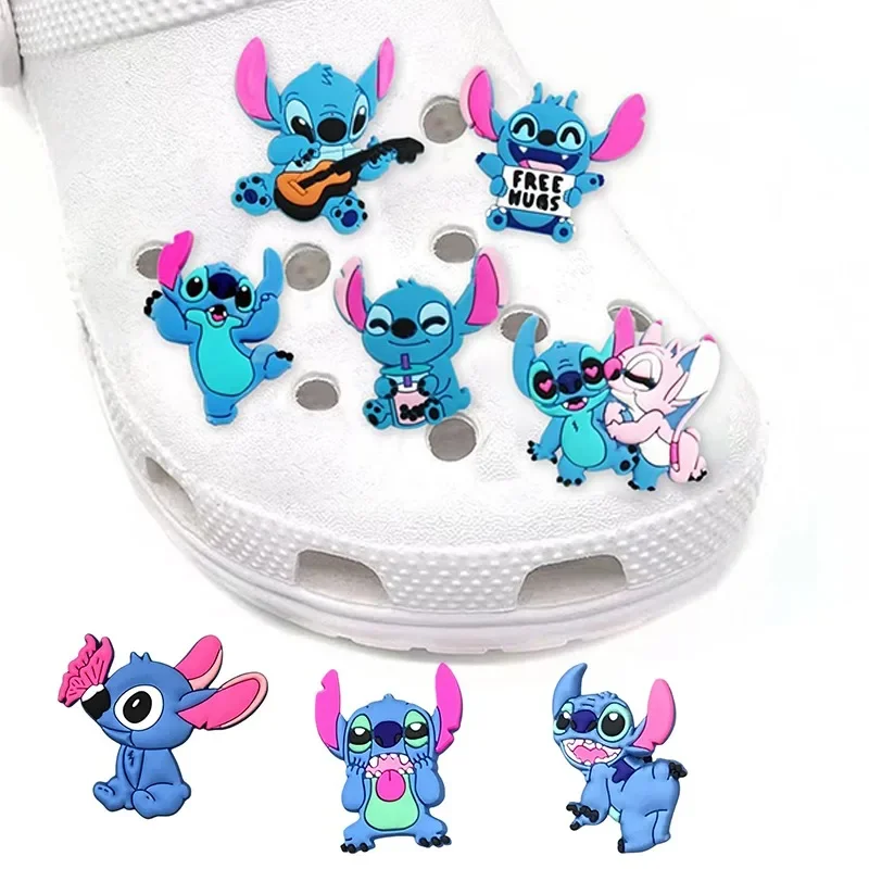 MINISO-Breloques-de-chaussures-Disney-Stitch-pour-Crocs-personnages-de ...