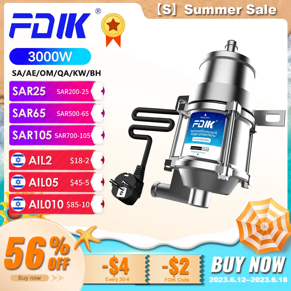 Fdik 3000w Engine Preheater Car Coolant Heater 220v 240v Parking Heater ...