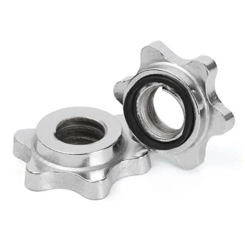 Safety-1-Pair-25mm-Nut-Weight-Check-Barbell-Bar-Clips-Spin-Lock-Screw ...