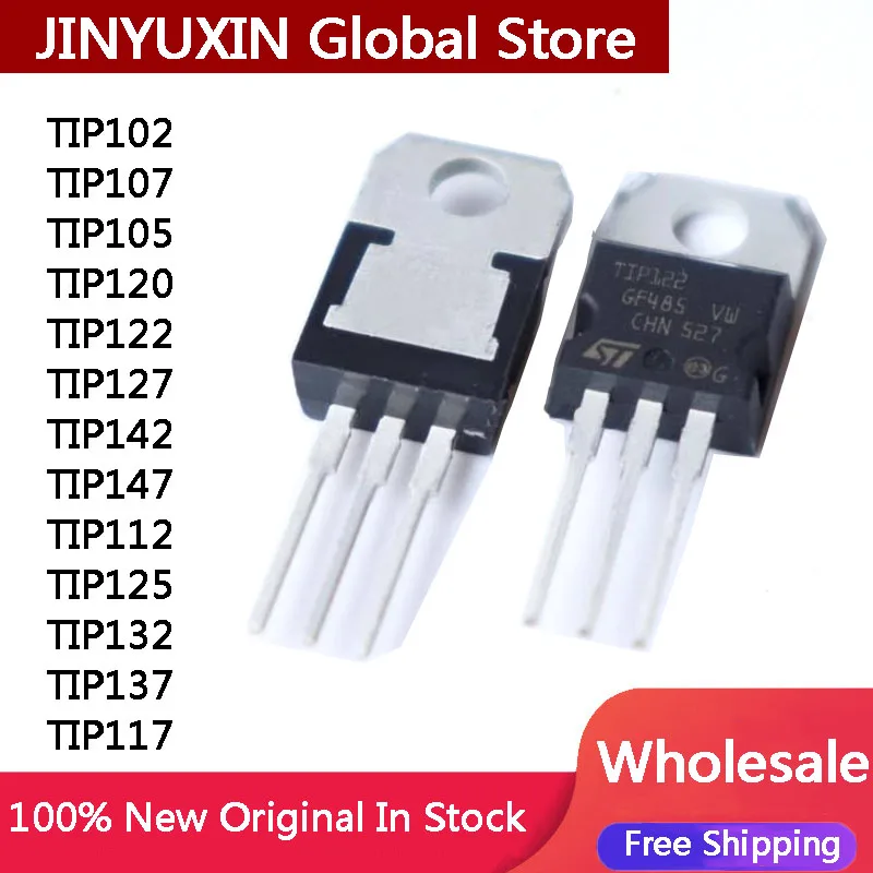 20PCS-TIP102-TIP120-TIP122-TIP127-TIP142-TIP147-Transistor-TIP142T ...