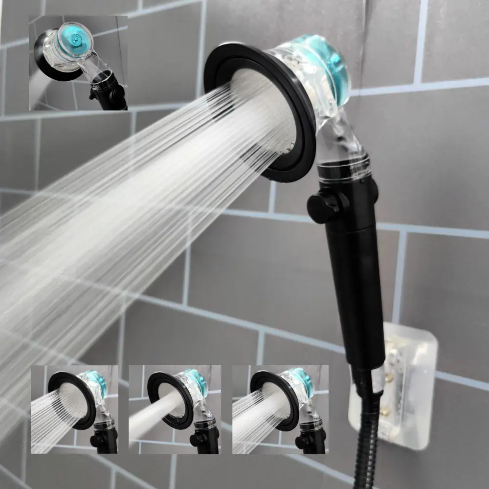 New-3-Modes-Turbo-Fan-Shower-Head-High-Pressure-Water-Saving-Spray ...