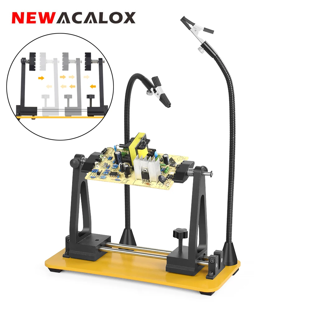 NEWACALOX Circuit Board Holder 360° Flipping PCB Holder Soldering ...