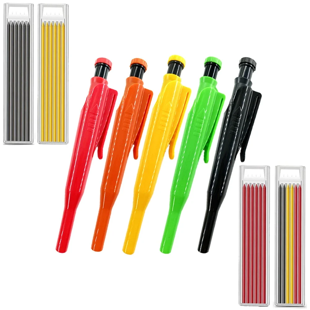 Reuseable-Deep-Hole-Long-Head-Markers-Pen-Pencils-Solid-Carpenter ...