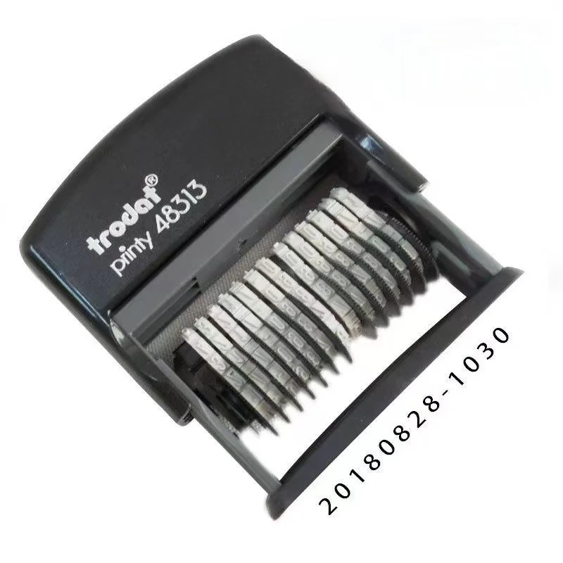 13-DIGIT number file code stamp custom-printed press-back-ink automatic ...