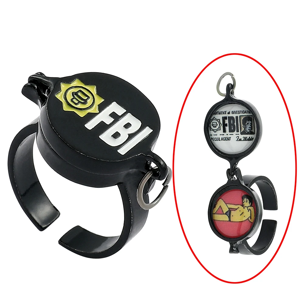Anillo-de-agente-especial-del-FBI-anillos-de-Metal-de-dibujos-animados ...