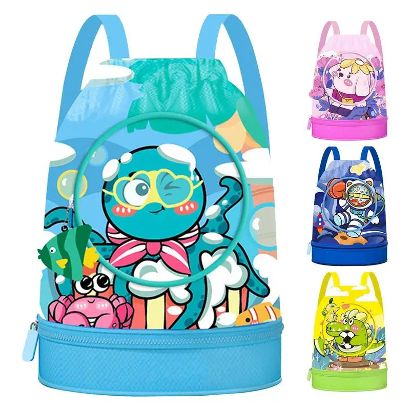 Kids-Cartoon-Cute-Backpack-Swimming-Bag-Boys-Girls-Waterproof-Dry-Wet ...