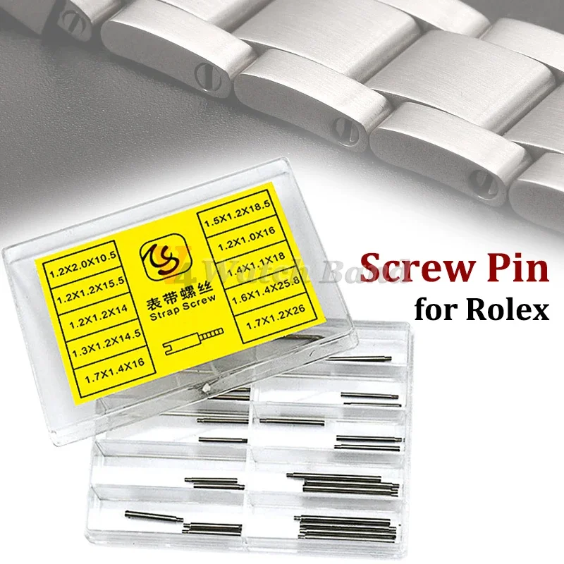 50pcs-Screws-Rod-for-Rolex-Watch-Band-Metal-Strap-Stainless-Steel-Screw ...