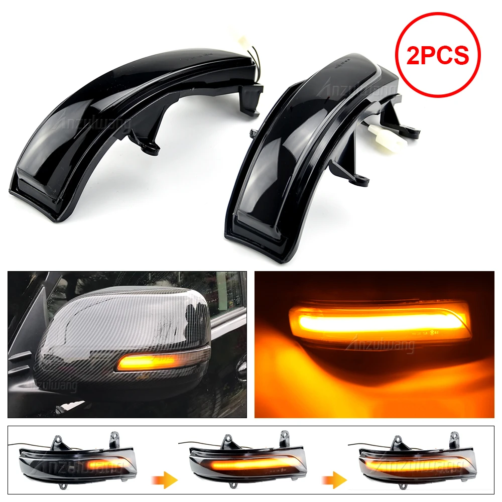 Dynamic Turn Signal Light LED Side Mirror Sequential Lamp Blinker For Toyota Land Cruiser LC200 ...