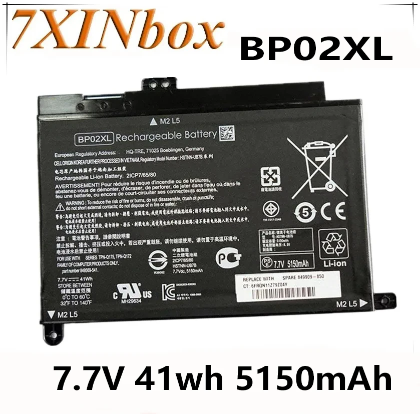 7XINbox-BP02XL-7-7V-41wh-5150mAh-Laptop-Battery-For-HP-Pavilion-PC-15 ...