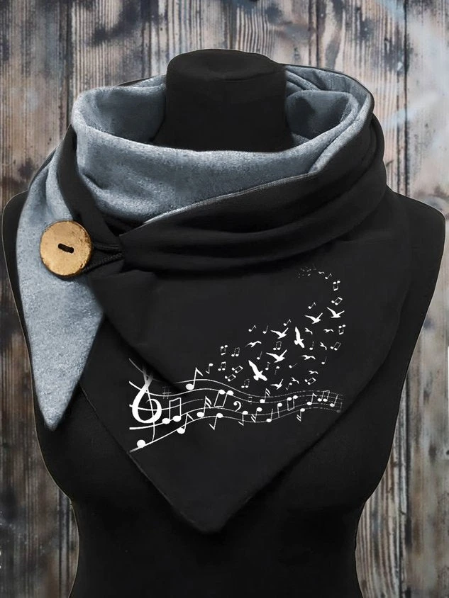 Windproof-Warm-Music-Symbol-Scarf-Autumn-Winter-Triangle-Scarf-for ...