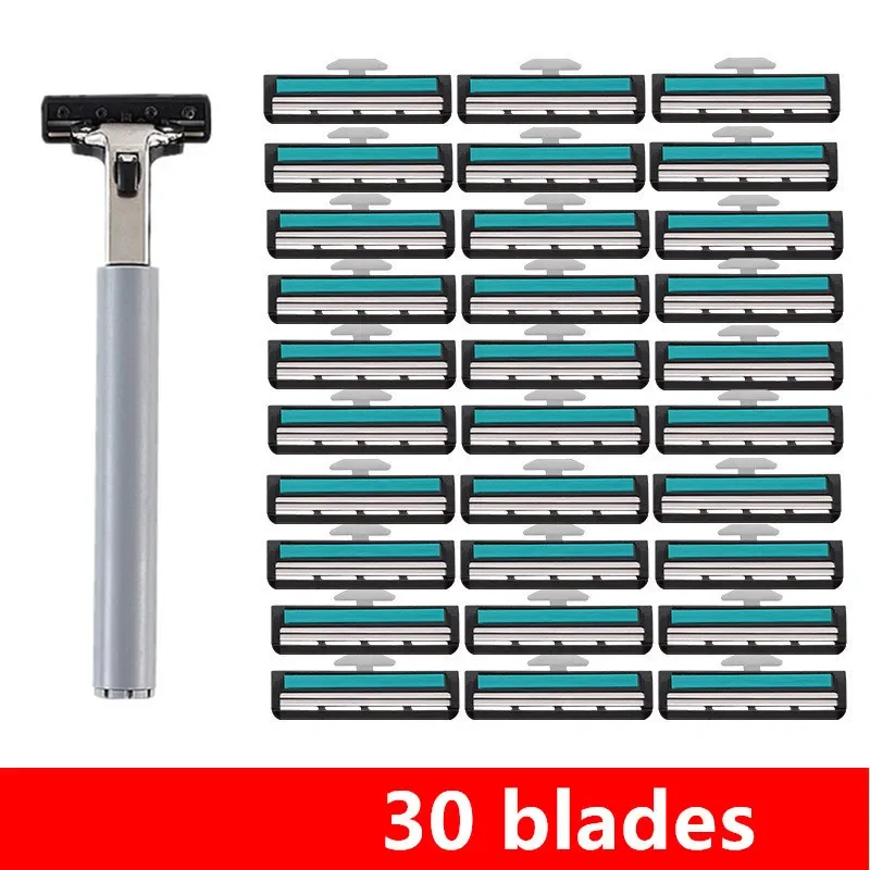 2-ply-Blade-Manual-Shaving-for-Men-Replace-Head-Comfortable-30-Shaving ...