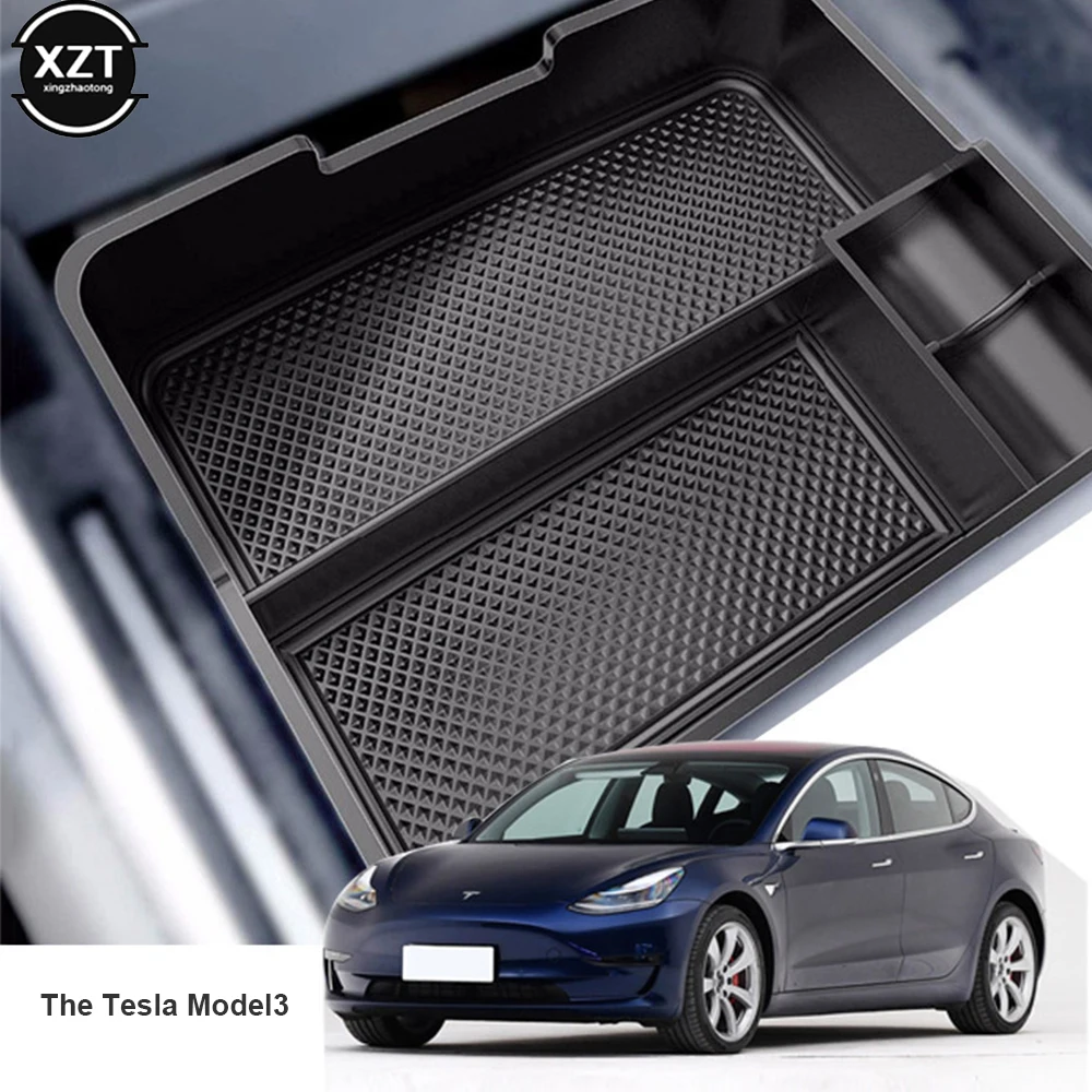 Car-Central-Armrest-Box-For-Tesla-Model-3-2017-2018-2019-2020-Storage ...