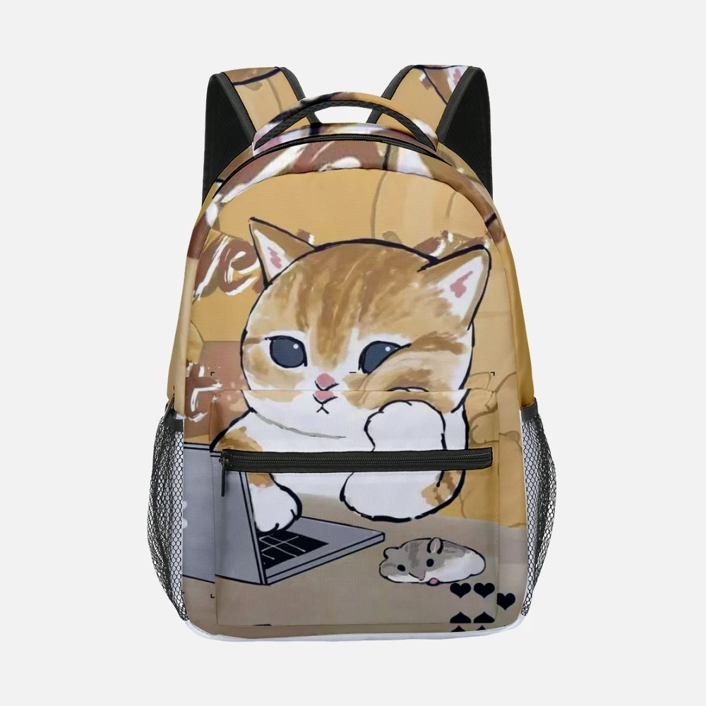Creative Fashion Working cat student Bookbag Notebook Backpacks 3D ...