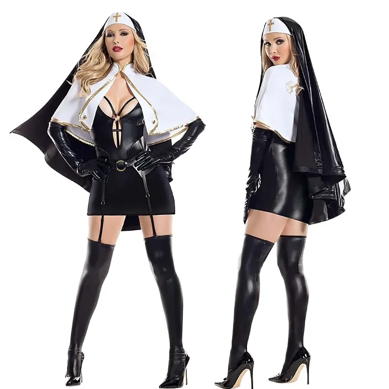Halloween nuovo arrivo suora COS costume prete Maria giochi di ruolo ...