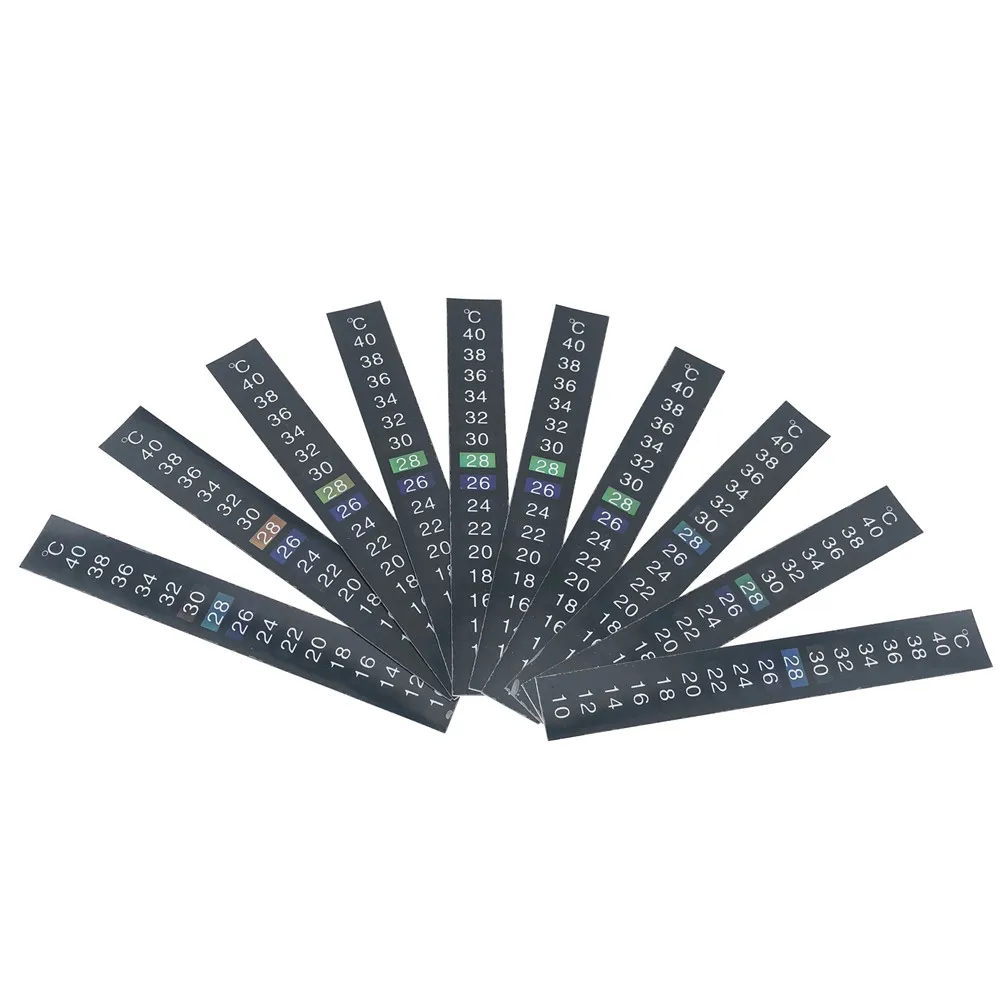 10pcs/lot 10-40℃ LCD Digital Adhesive Thermometer Strip, Stick On ...