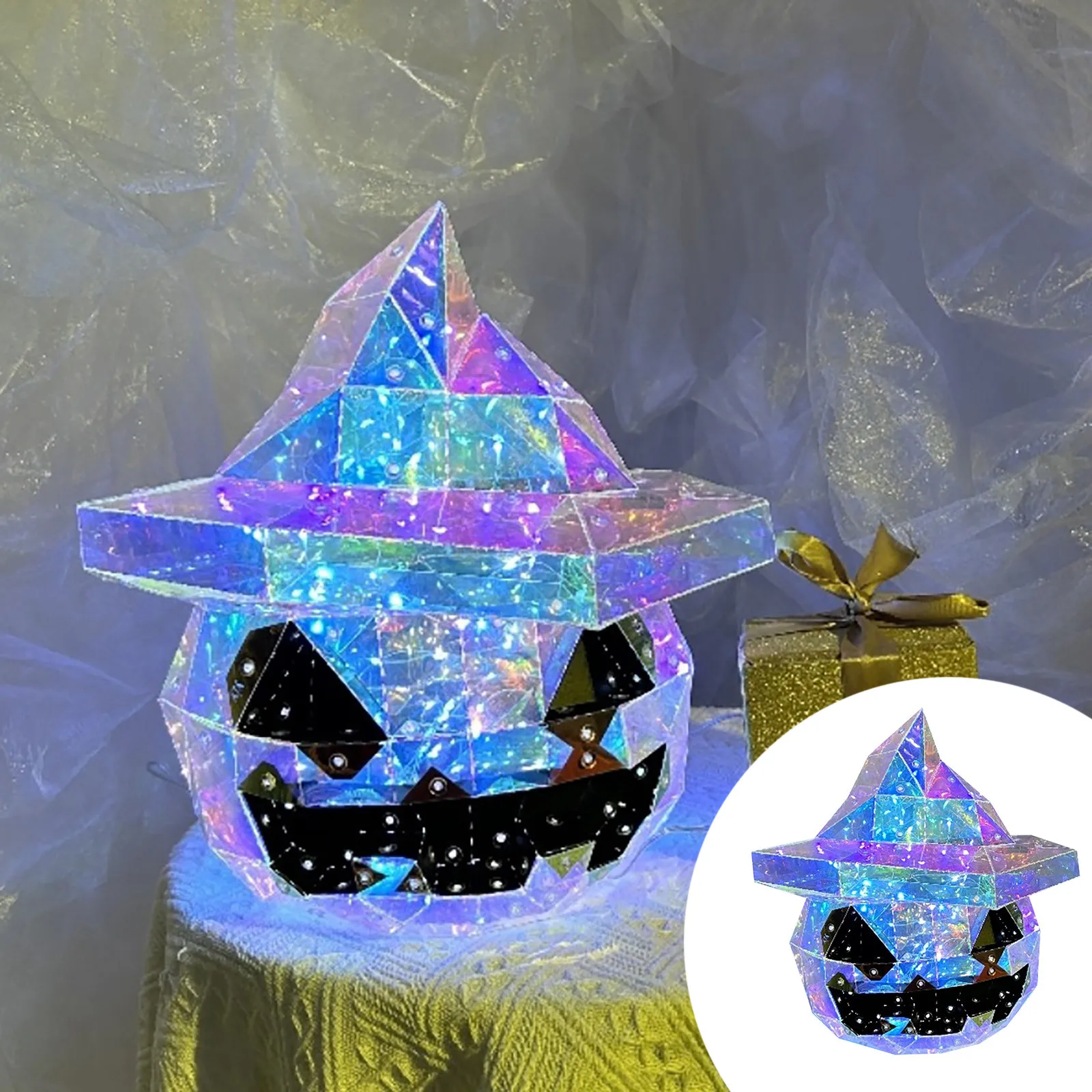 Prismatic-Iridescent-Pumpkin-Prismatic-Led-Pumpkin-Lights-Halloween ...