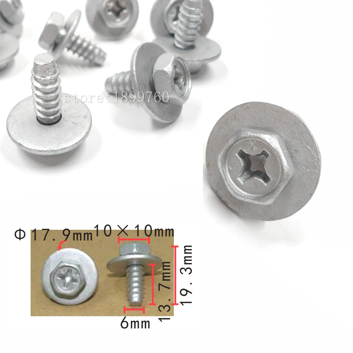 Tornillos de cubierta de parachoques especiales OEM, 50/100x, M6-1.81 x ...