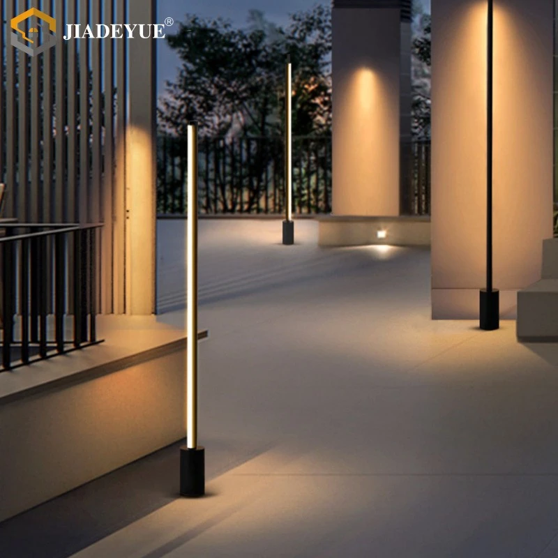 Modern LED line outdoor lamp courtyard lamp waterproof lawn lamp villa ...