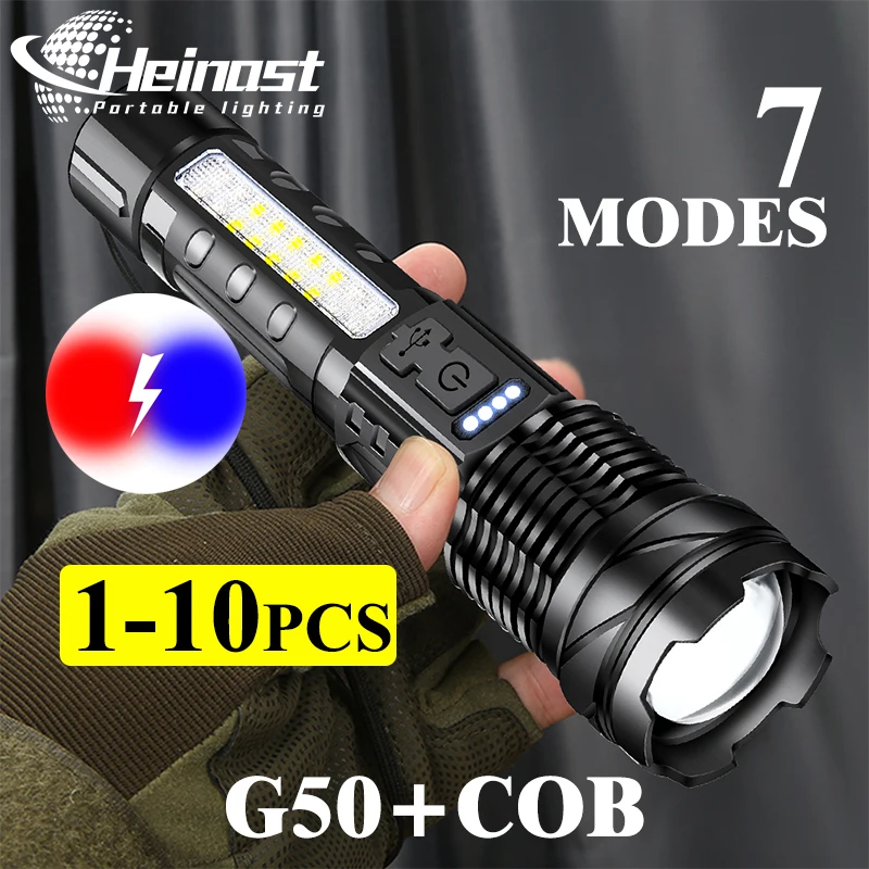 Lanterna de emergência g50 luz tática de emergência de alta potência ...