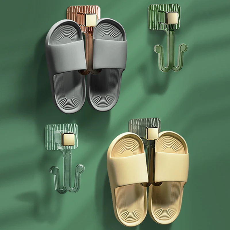 Bathroom-Slipper-Storage-Rack-Multi-Functional-Wall-Hanging-Folding ...