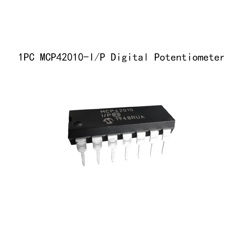 1PC MCP42010-I/P MCP42010 DIP-14 Single/Dual Digital Potentiometer with ...