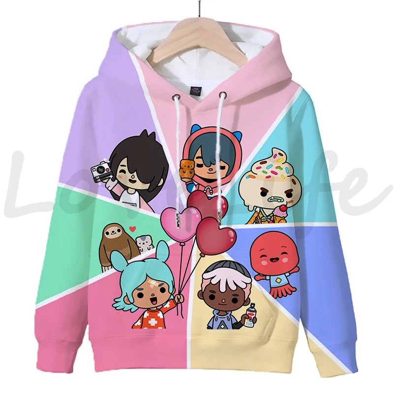 Sudadera con capucha del juego Toca Life World para niños, 3D Anime ...