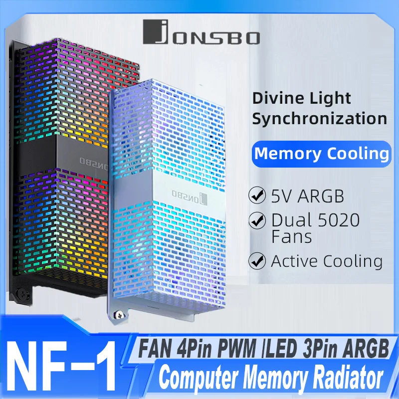 JONSBO-NF-1-RAM-Memory-Module-Cooling-Radiator-4Pin-PWM-5V-3PIN-ARGB ...
