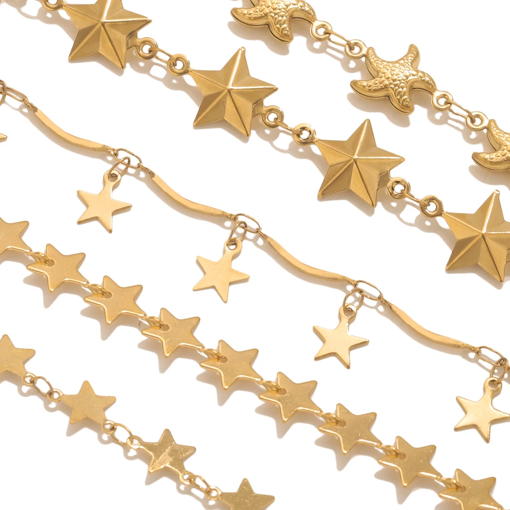 1 Meter Stainless Steel Starfish Summer Chain for DIY Necklace Bracelet ...