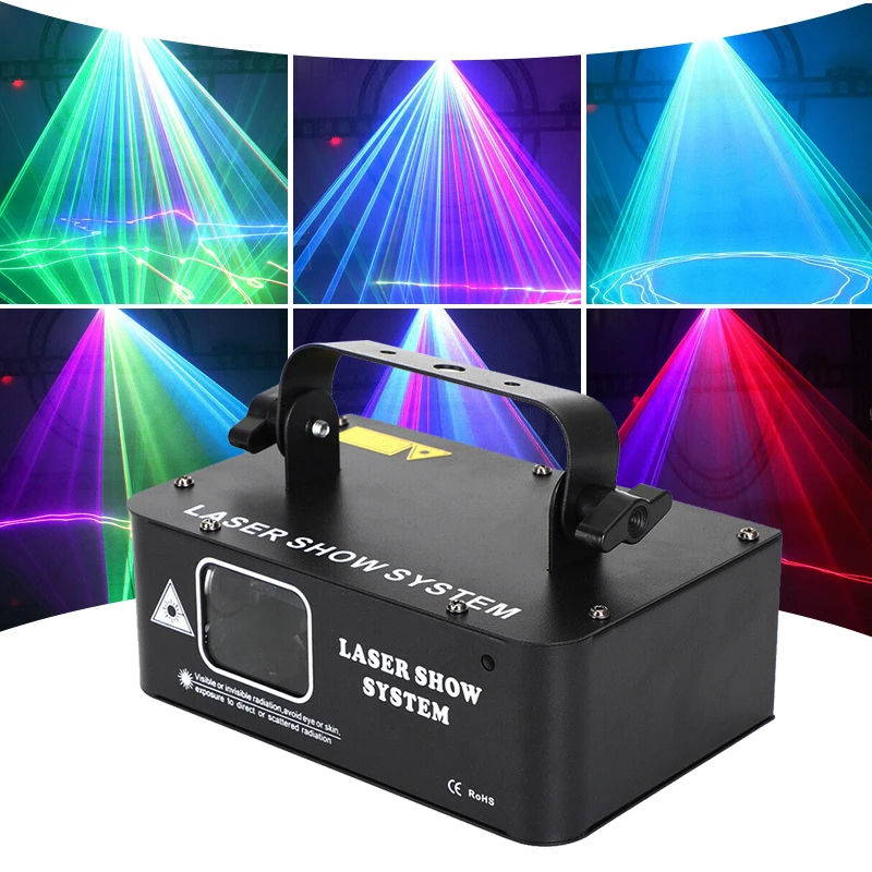 500mw RGB Laser Beam Line DJ Disco Light Scanner Projector Stage ...