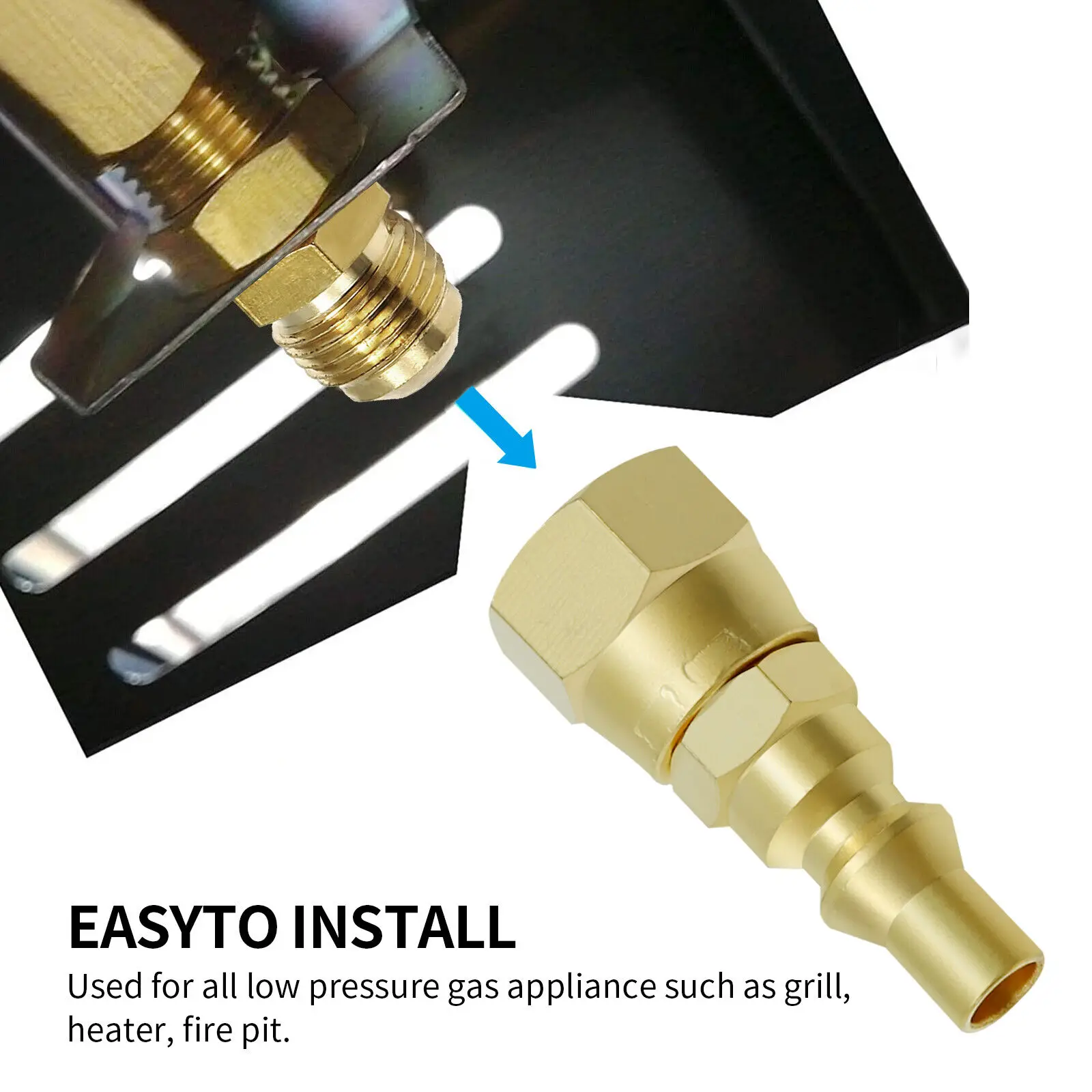 New-Propane-Gas-Bbq-Grill-Heater-Appliance-1-4-To-3-8-Flare-Quick ...