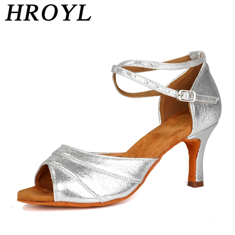 HROYL-Girls-Dance-Shoes-Ballroom-Women-Latin-Dance-Shoes-Ladies-Samba ...