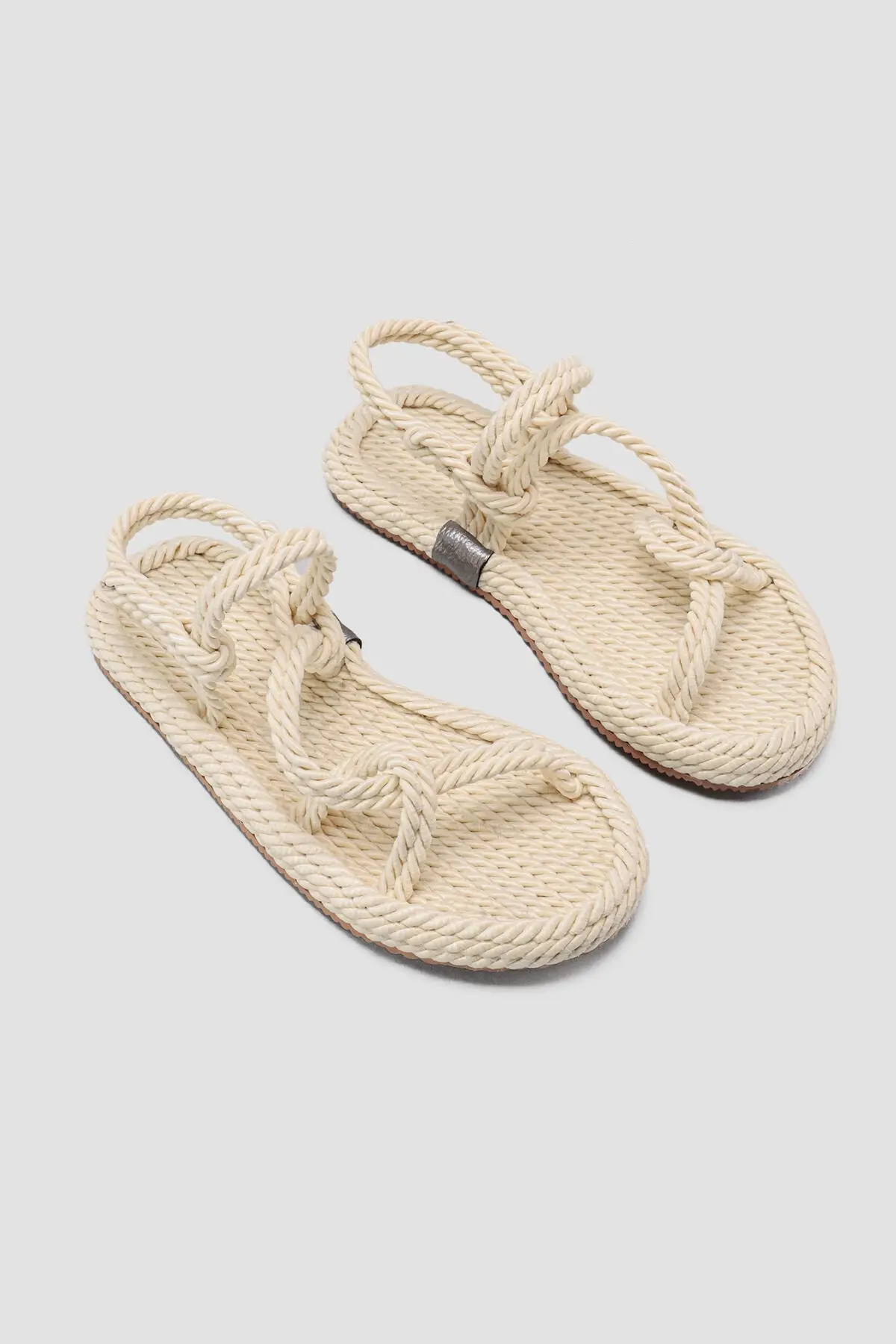 Women Raw White Rope Sandals 2020 Summer Hand Woven Slippers Women ...