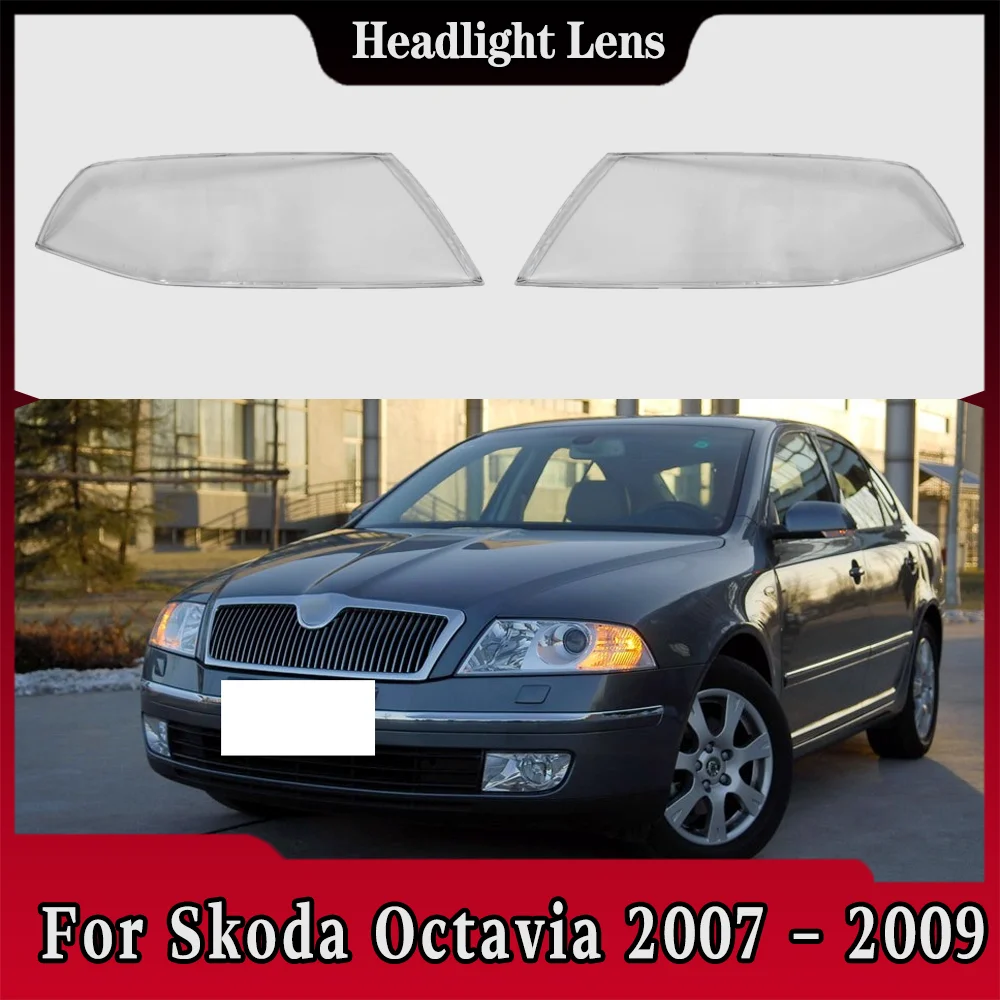 For Skoda Octavia 2007 2008 2009 Front Headlight Cover Transparent ...